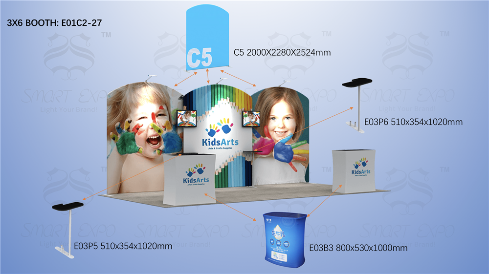 Backdrop Booth E01C2-27 - Buy Booth Materials, Booth Stand Design ...