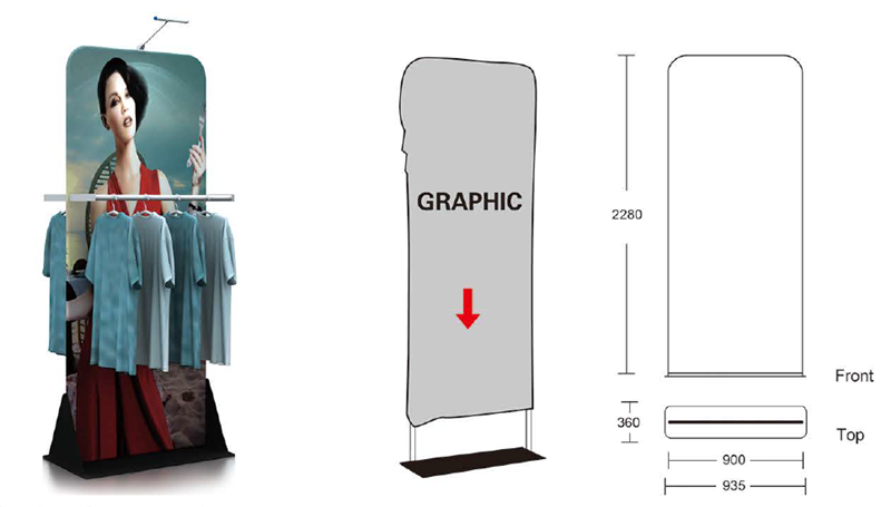 Banner Stand Rack E03C9 - Buy Clothes Dispay Rack, Banner Rack ...