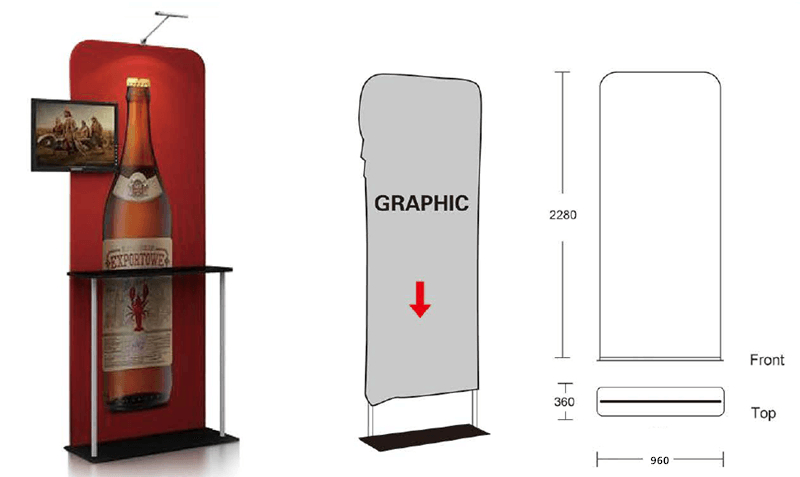 Banner Stand Rack E03C8 - Buy Banner Rack, Expo Banner, Portable Banner ...