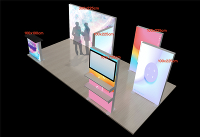 Illuminated Trade Show Display E01D15 - Buy Illuminating Booth, Light ...
