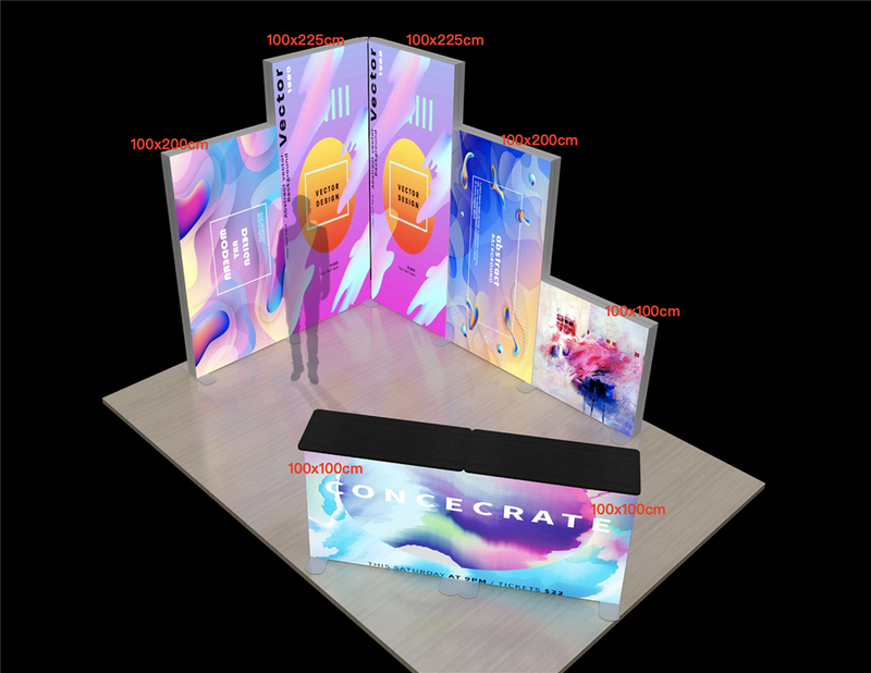 Light Box Backwall Booth E01D16 - Buy Modular Backlit Booth ...